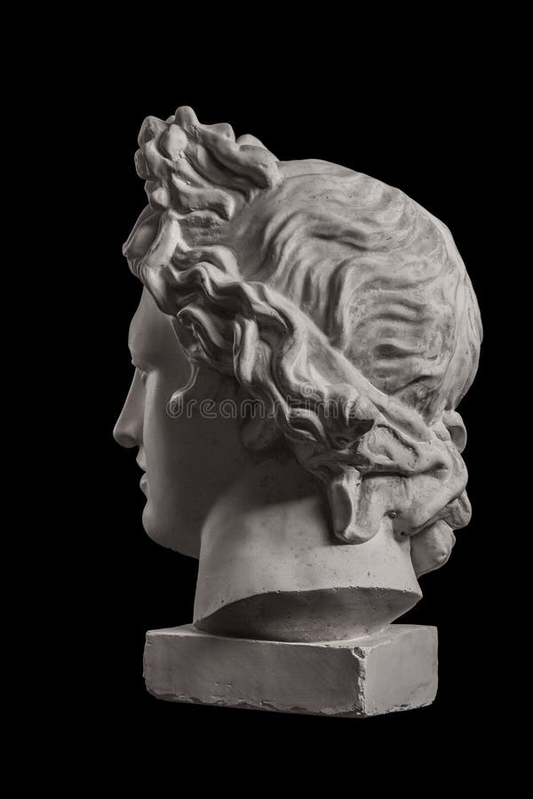 Gypsum Statue of Apollo`s Head Stock Image - Image of facial, greek ...
