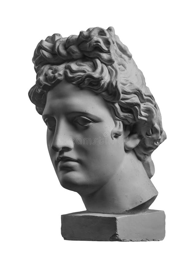 Gypsum Statue of Apollo`s Head Stock Photo - Image of greek, antique ...