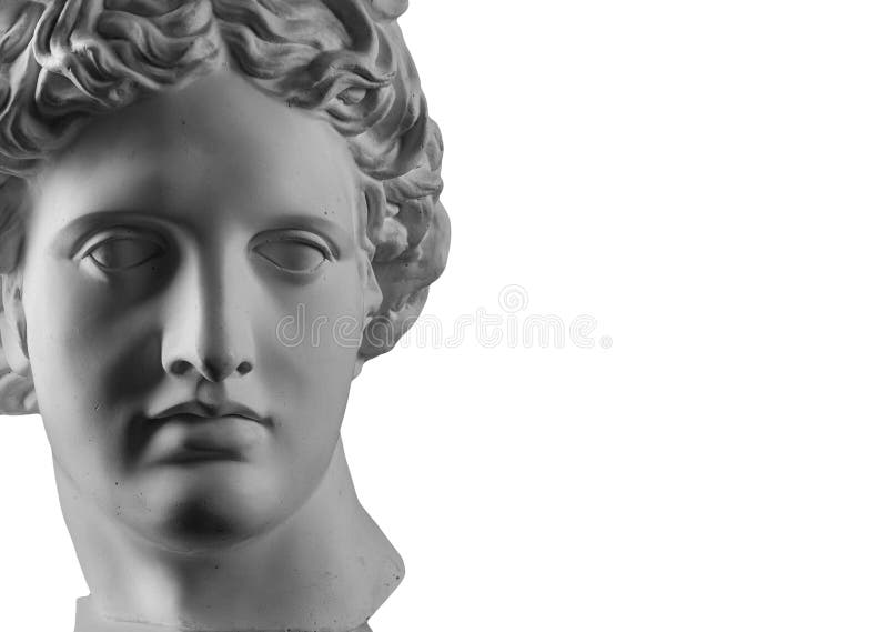 Gypsum Statue of Apollo`s Head Stock Photo - Image of culture ...