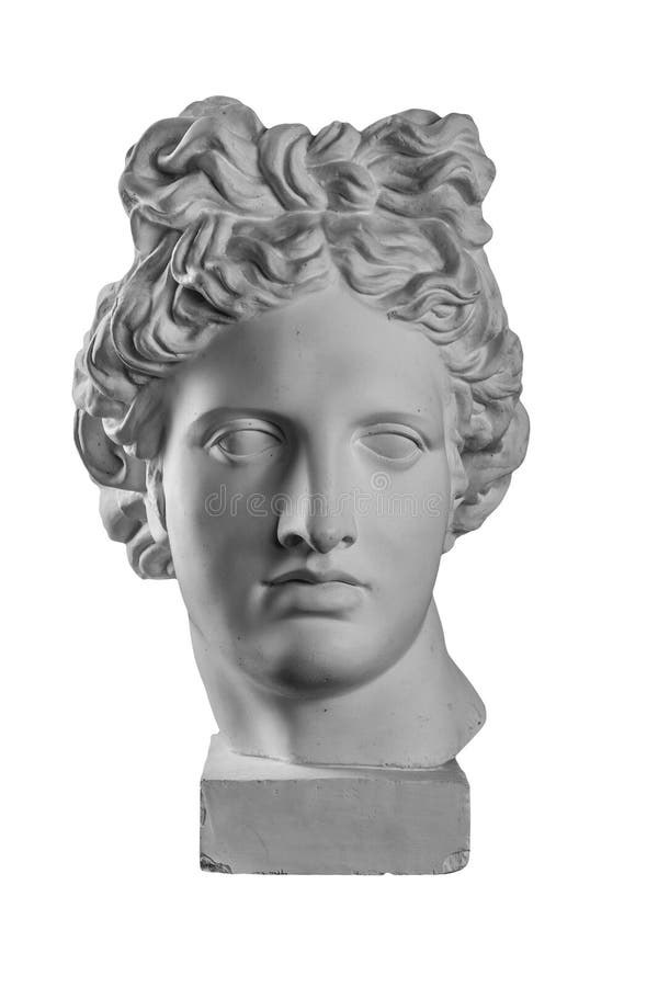 Gypsum Statue of Apollo`s Head Stock Image - Image of body, face: 85362679