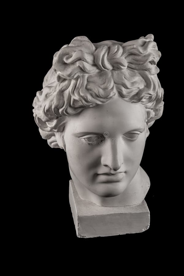 Gypsum Statue of Apollo`s Head Stock Image - Image of figure, goddess ...