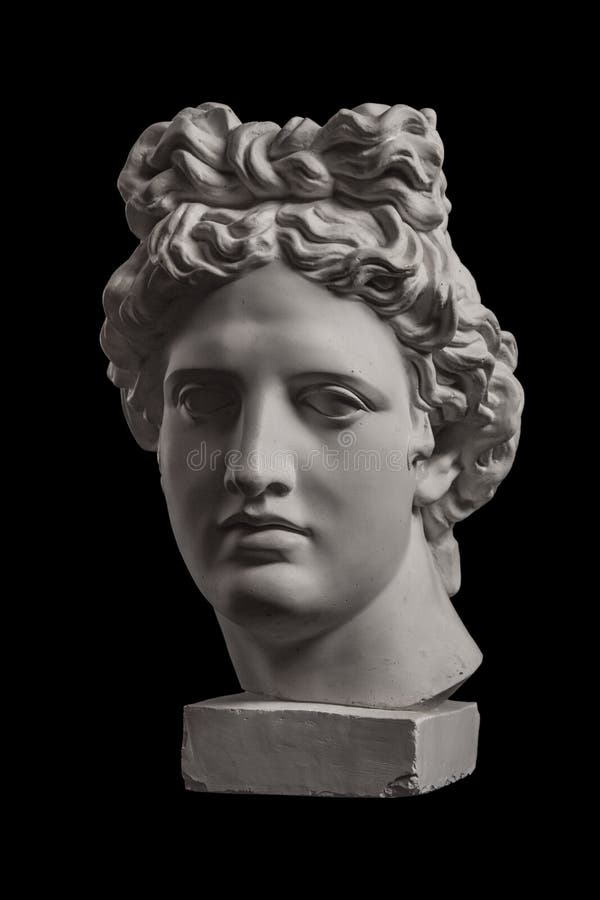Gypsum Statue of Apollo`s Head Stock Image - Image of greece, apollo ...
