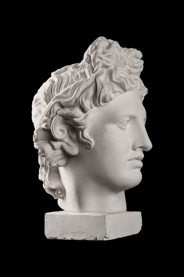 Gypsum Statue of Apollo`s Head Stock Image - Image of apollon ...