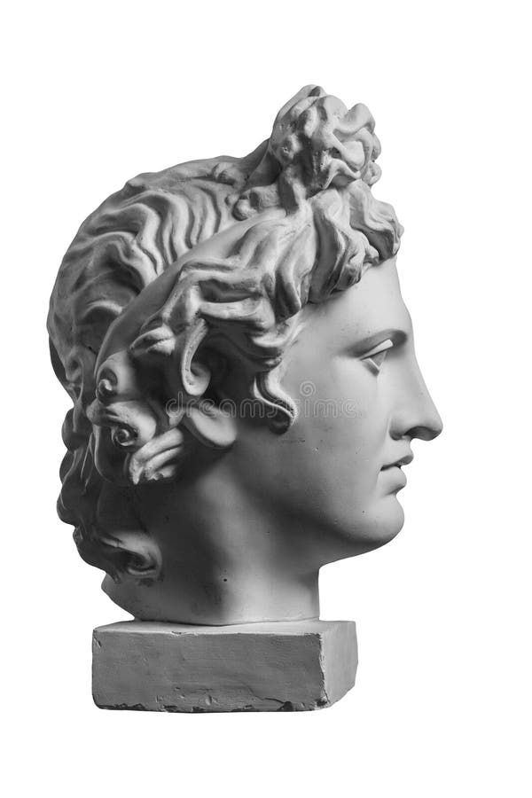 Gypsum Statue of Apollo`s Head Stock Image - Image of body, face: 85362679