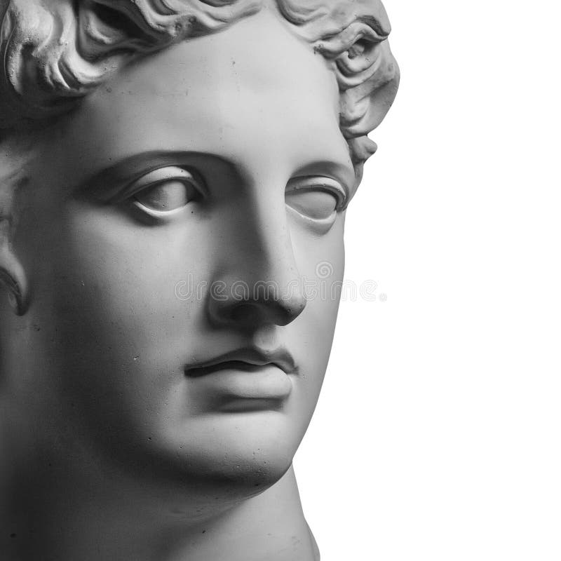 Gypsum Statue of Apollo`s Head Stock Image - Image of ancient ...