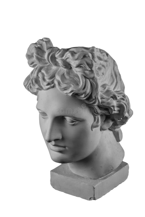 Gypsum Statue of Apollo`s Head Stock Image - Image of greece, bust ...
