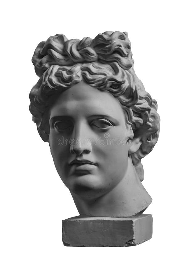 Gypsum Statue of Apollo`s Head Stock Photo - Image of antique ...