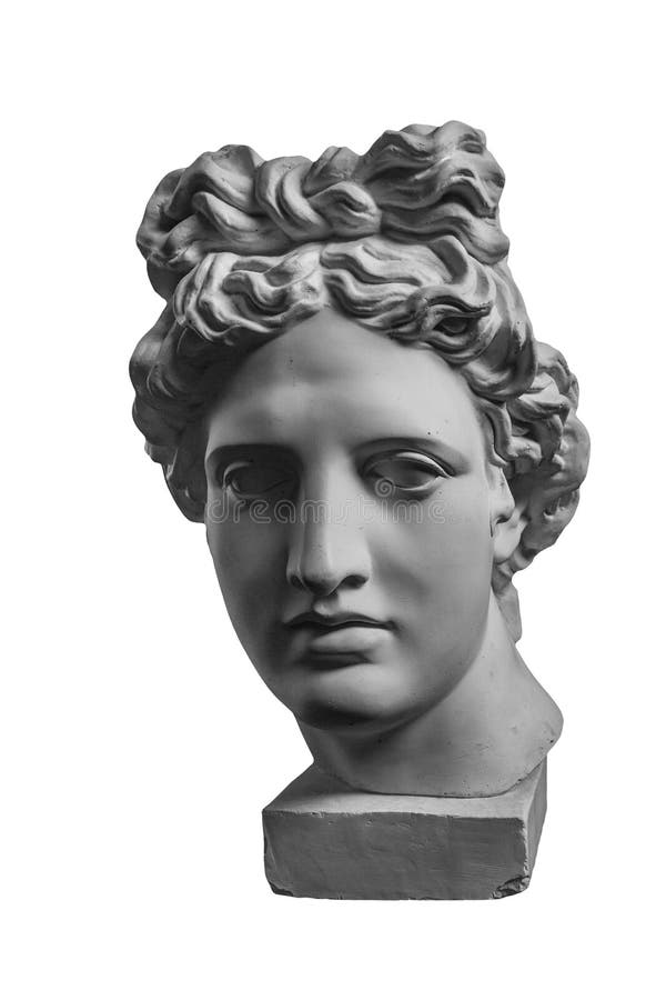 Gypsum Statue of Apollo`s Head Stock Image - Image of antiquity ...