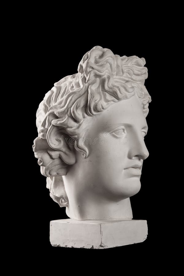 Gypsum Statue of Apollo`s Head Stock Image - Image of apollon ...