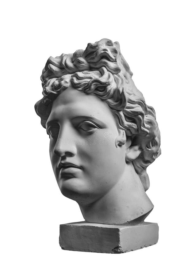 Gypsum Statue of Apollo`s Head Stock Image - Image of body, face: 85362679