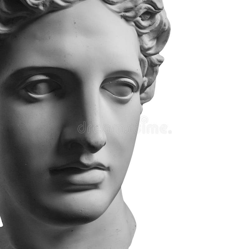 Gypsum Statue of Apollo`s Head Stock Photo - Image of classical ...