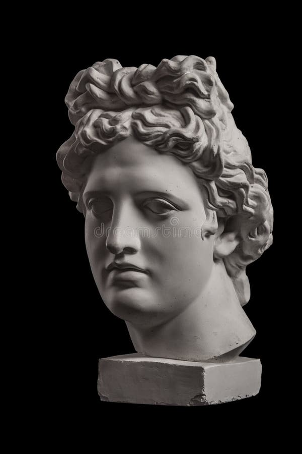 Gypsum Statue of Apollo`s Head Stock Image - Image of apollon ...