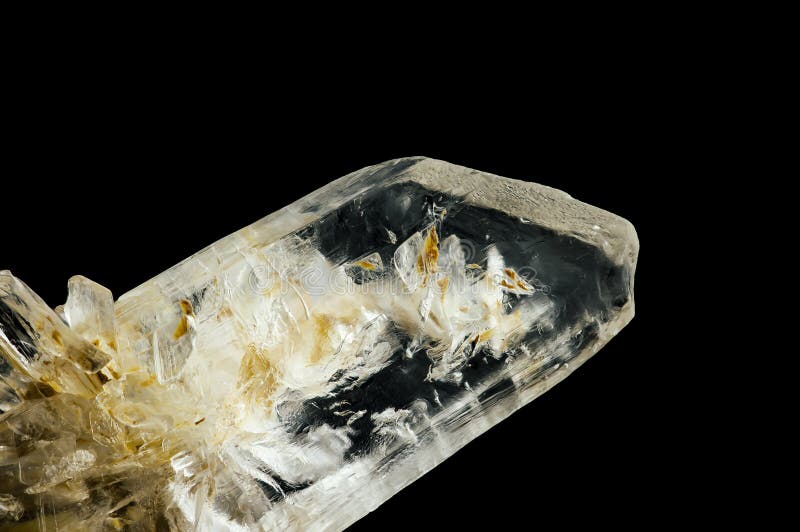 Selenite (gypsum) with Inclusion. Stock Image - Image of texture ...