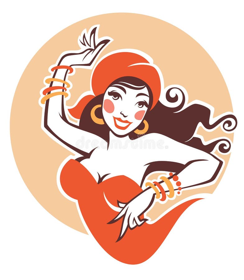 Gypsy dance stock vector. Illustration of accessories - 57610709