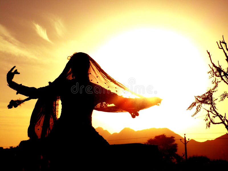 Gypsy dancer against sun stock photo. Image of dance, sunlight - 8050866