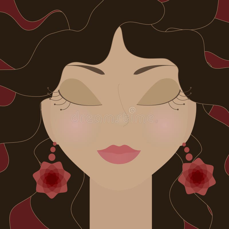 Gypsy girl stock vector. Illustration of eyes, gypsy - 27306647