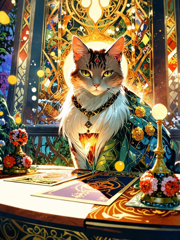 Gypsy s cat - 1 stock illustration. Illustration of shop - 320931424