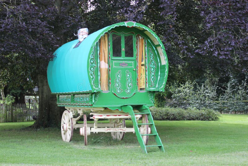 A Gypsy Wagon stock image. Image of meadow, carved, antique - 26118675