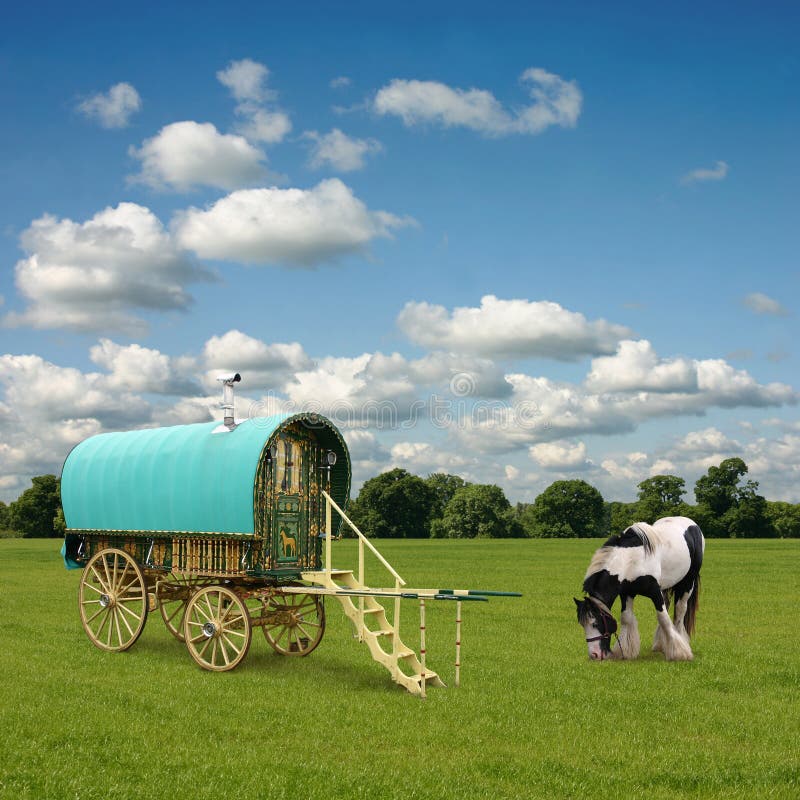 Gypsy Wagon, Caravan stock photo. Image of traveler, circus - 18890302