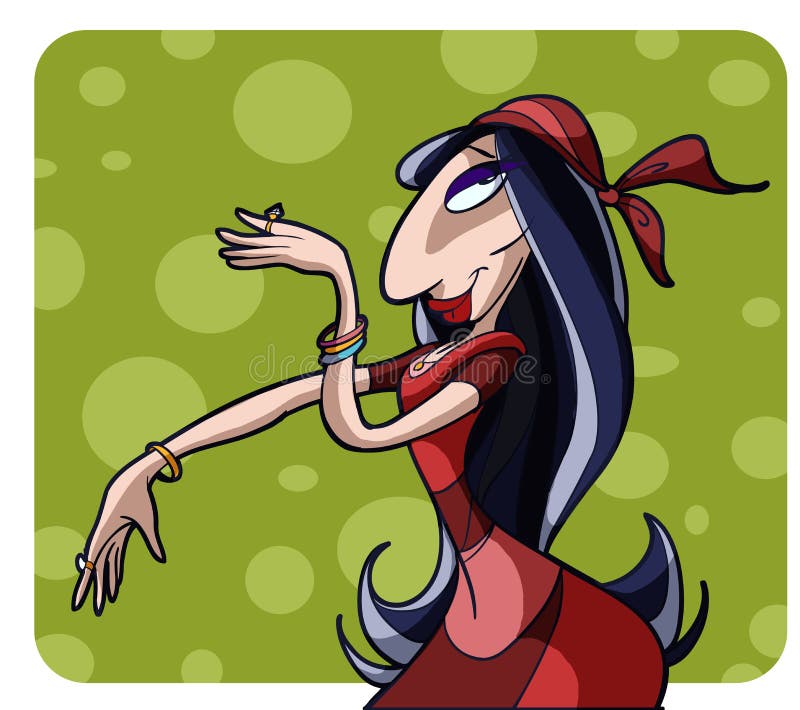 Gypsy woman stock illustration. Illustration of etnos - 16164760