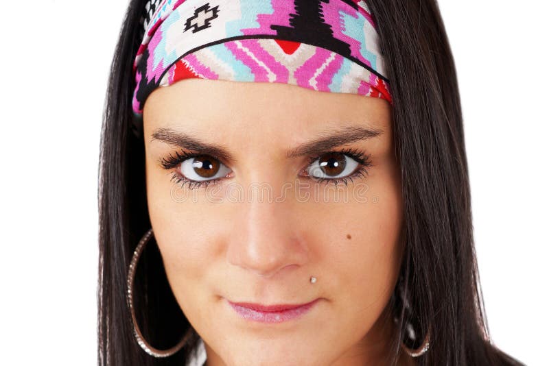 Gypsy woman staring stock photo. Image of emotion, brunette - 38235128
