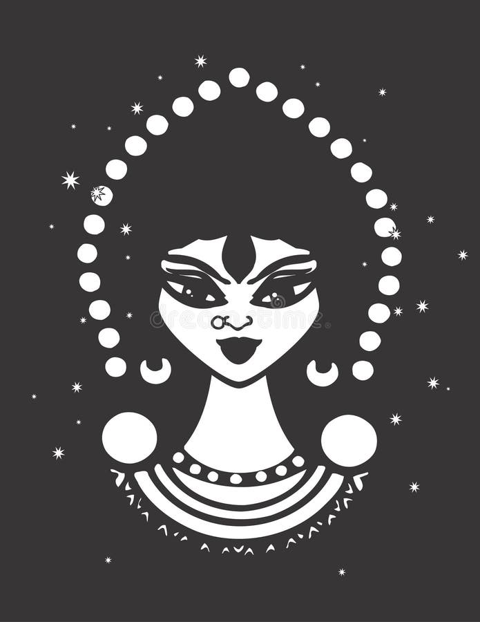 Gypsy Woman Vector Design Silhouette Stock Vector - Illustration of ...