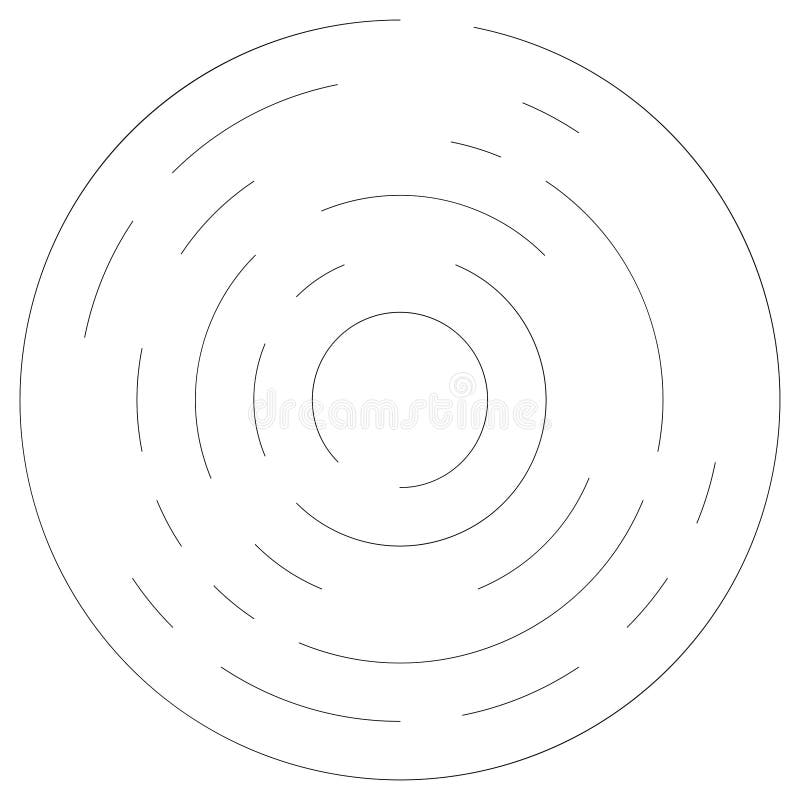 Gyrate, Rotating Segmented Lines Circular Element Stock Vector ...