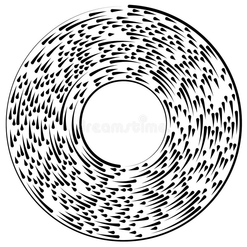 Gyrate, Rotating Segmented Lines Circular Element Stock Vector ...
