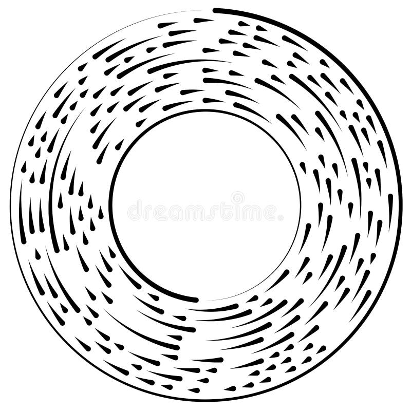 Gyrate, Rotating Segmented Lines Circular Element Stock Vector ...