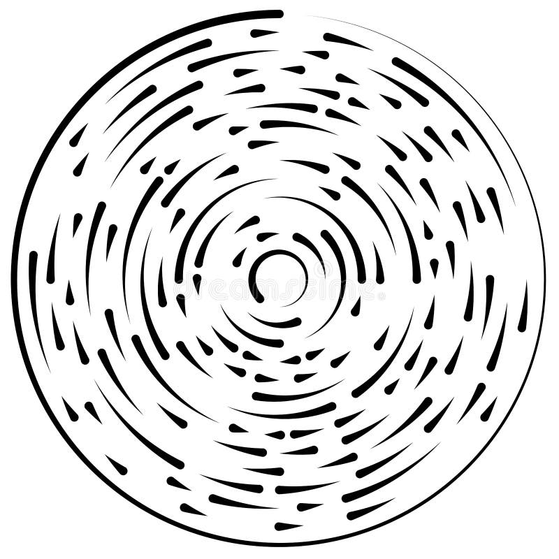 Gyrate, Rotating Segmented Lines Circular Element Stock Vector ...