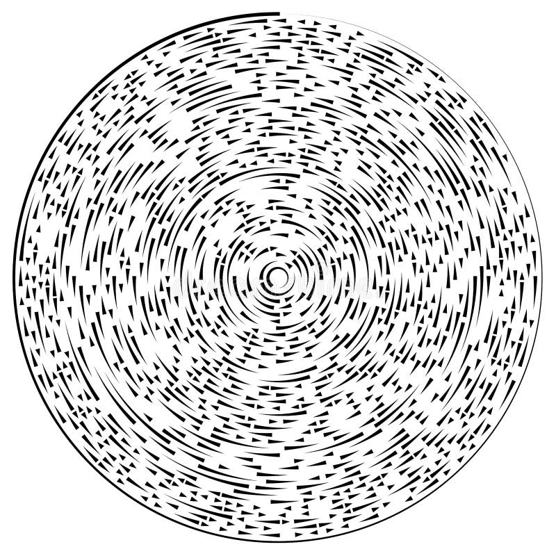 Gyrate, Rotating Segmented Lines Circular Element Stock Vector ...