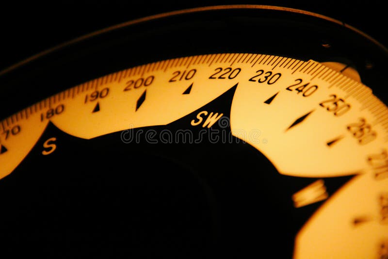 Mariene Gyrokompas-repeater Op Het Schip in Zee Stock Afbeelding ...