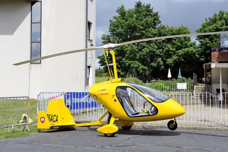 Gyroplane parked editorial stock photo. Image of rotor - 75425503