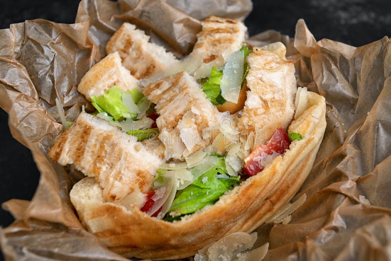 Gyros, Shawarma with Meat and Herbs, on Paper Stock Image - Image of ...