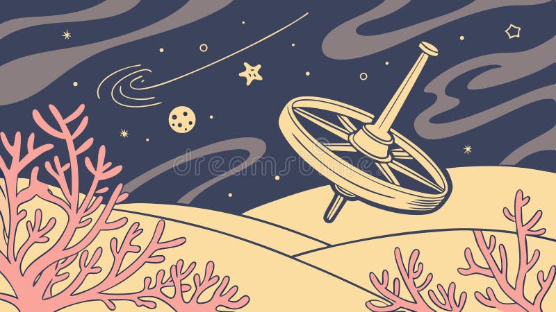 Gyroscope in Cosmic Deep Space, Abstract Universe, Vector Design ...
