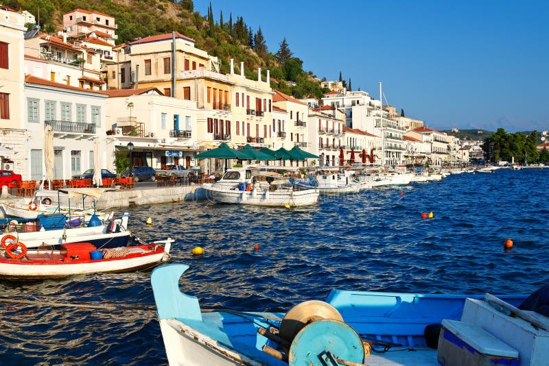 Gytheio, Greece stock photo. Image of blue, house, greek - 24752586