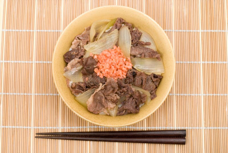 Gyudon stock image. Image of cuisine, bowl, meal, cooking - 19439493