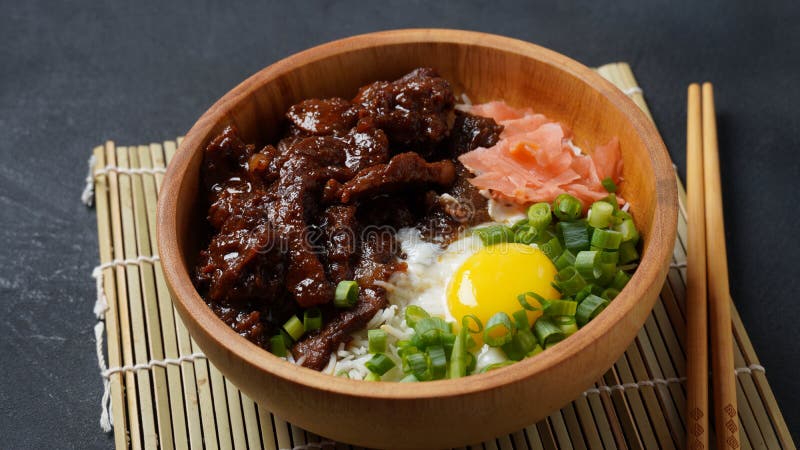 Gyudon : Japanese Food with Beef and Rice Stock Image - Image of beef ...