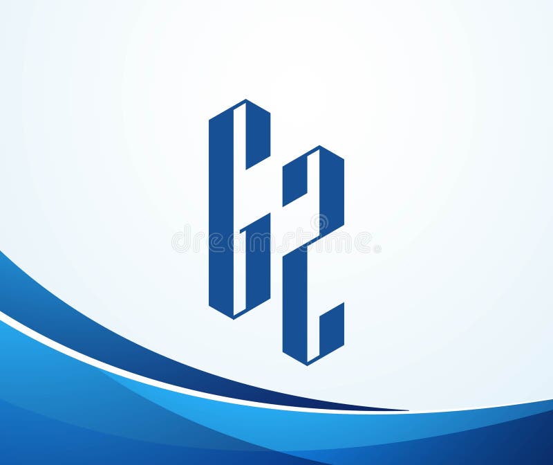 GZ Alphabet Letter Logo Design Template Elements Stock Vector ...