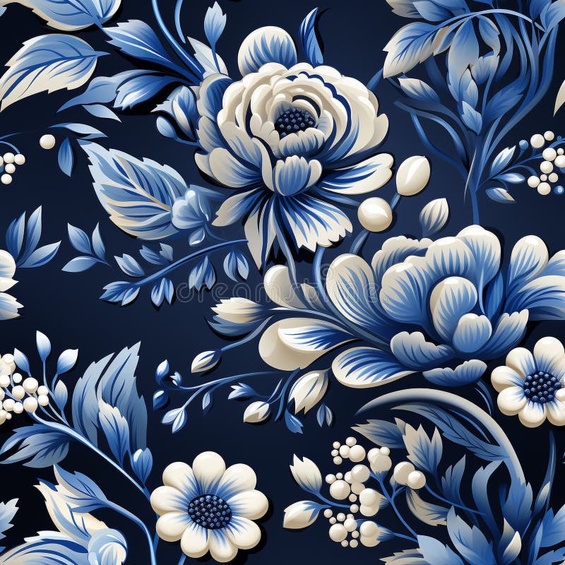 Gzhel Patterns Stock Illustrations – 120 Gzhel Patterns Stock ...