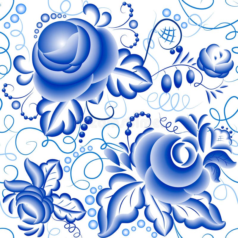 Gzhel Motive Stock Illustrations – 14 Gzhel Motive Stock Illustrations ...