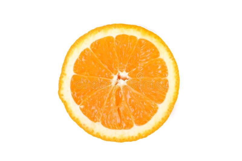 Halb Orange Auf Weißem Hintergrund Stockbild - Bild von gesund, reif ...
