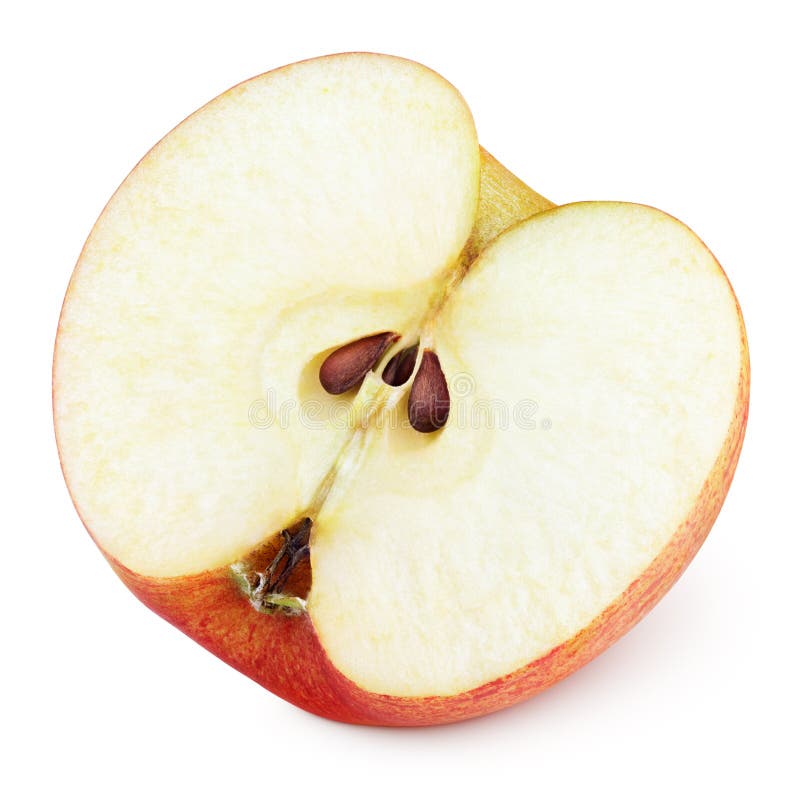 Hälfte Der Roten Apfelfrucht Stockbild - Bild von essen, nahrung: 109604637
