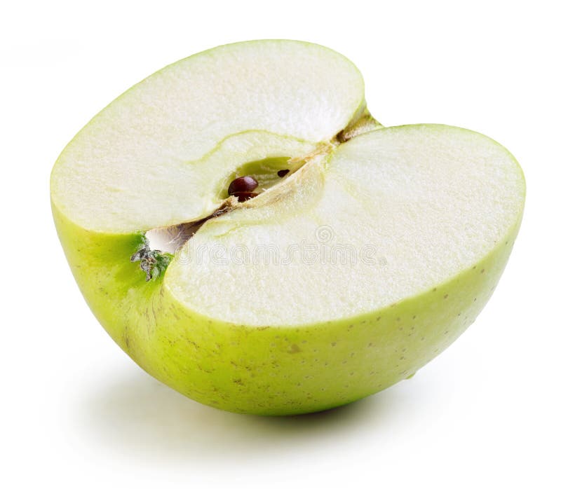 Halber Apfel stockbild. Bild von apfel, halber - 16921281