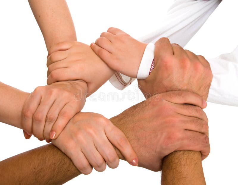 Hände, die sich anhalten stockbild. Bild von betrieb - 12806687