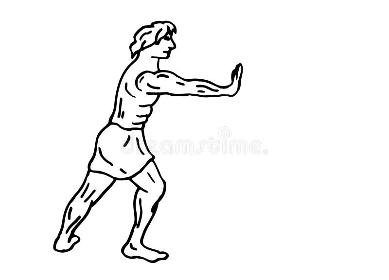 Hércules Empujando Una Pared Stock de ilustración - Ilustración de ...