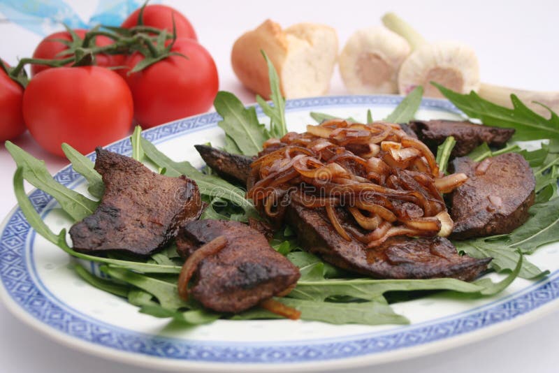 Hígado asado a la parrilla imagen de archivo. Imagen de carne - 37490469