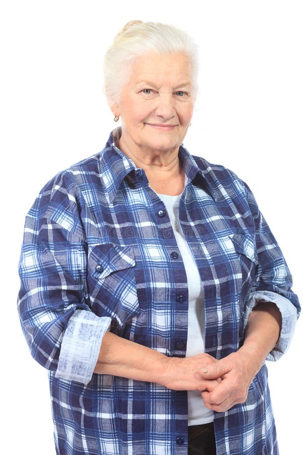 Hübsche Großmutter stockfoto. Bild von zurückgezogen - 34274882