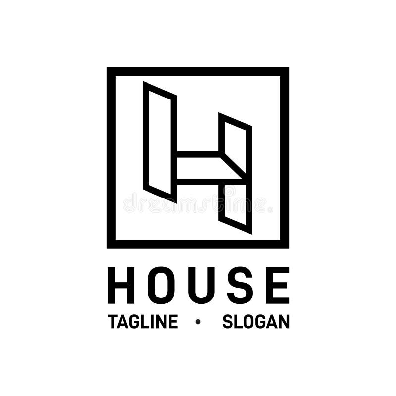 H Architecture Logo Template Stock Vector - Illustration of ...