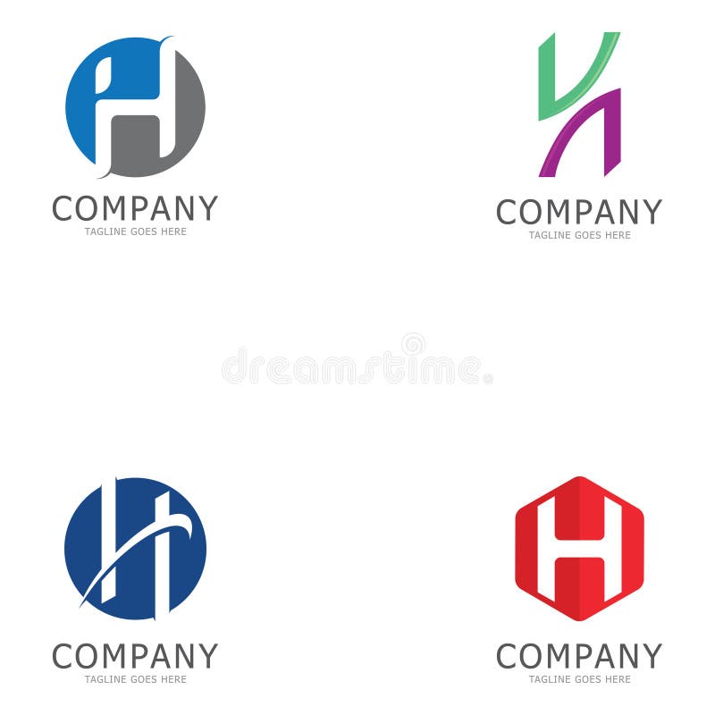 H Company H Letter Logo Template Vector Stock Vector - Illustration of ...